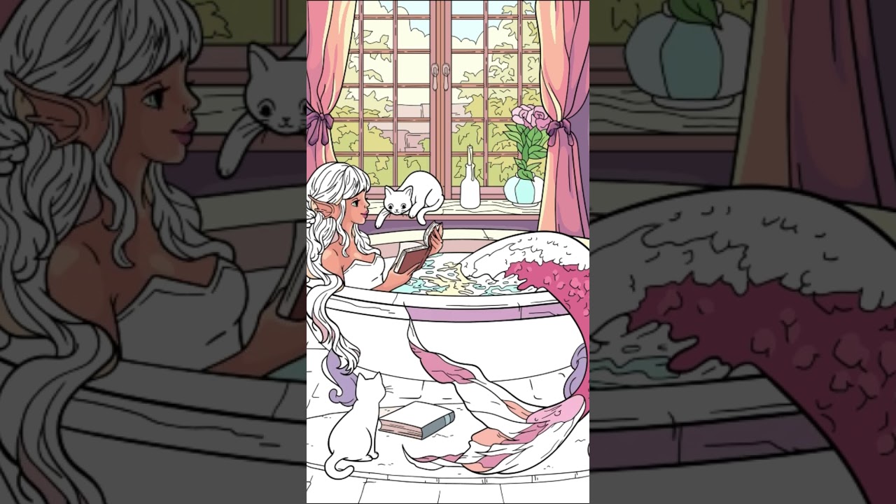 #happycolorapp #happycolor #coloringpage #happinessinlife #mermaids #ilovemylife #prettycolors