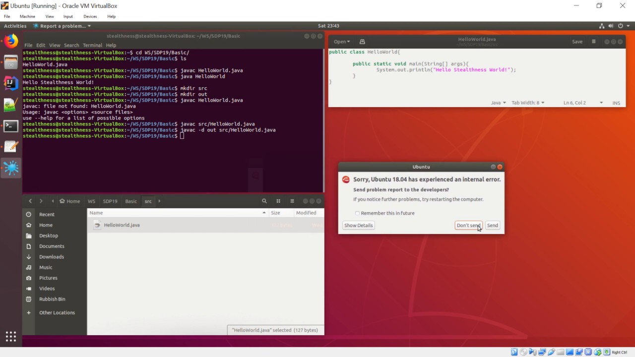 Compiling Java from Command Line using HelloWorld example