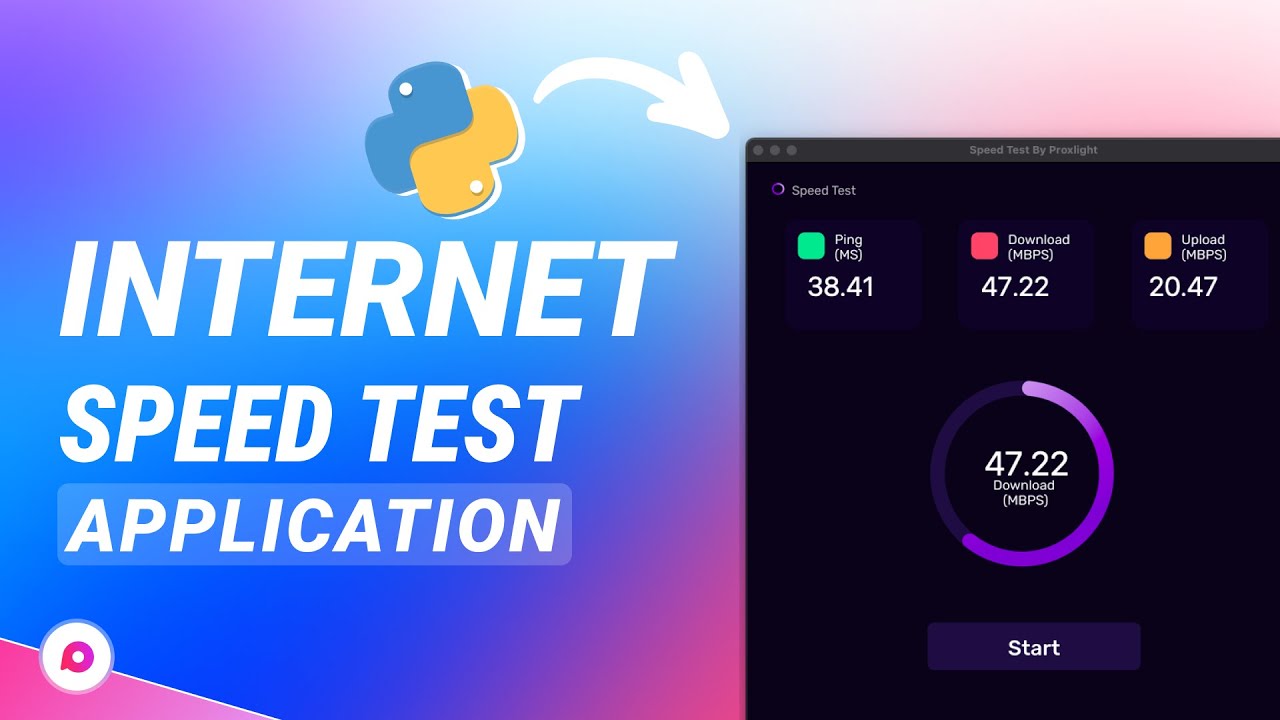 How to Create Internet Speedtest App Using Python | Python Tkinter Project