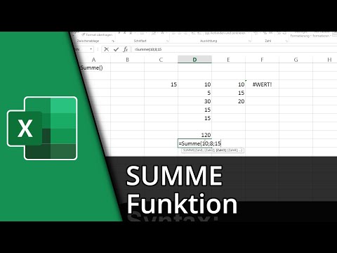 Excel Summe Funktion | =SUMME() ✅ Tutorial