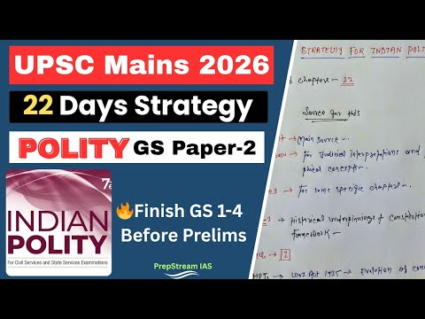 Struggling with Polity for Mains? Crack All 22 Chapters in 22 Days with PYQs