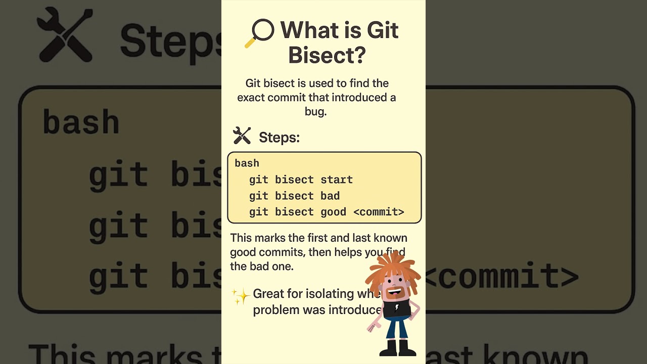 Find Bugs Fast with git bisect 🔍 | Git Command in 60 Seconds
