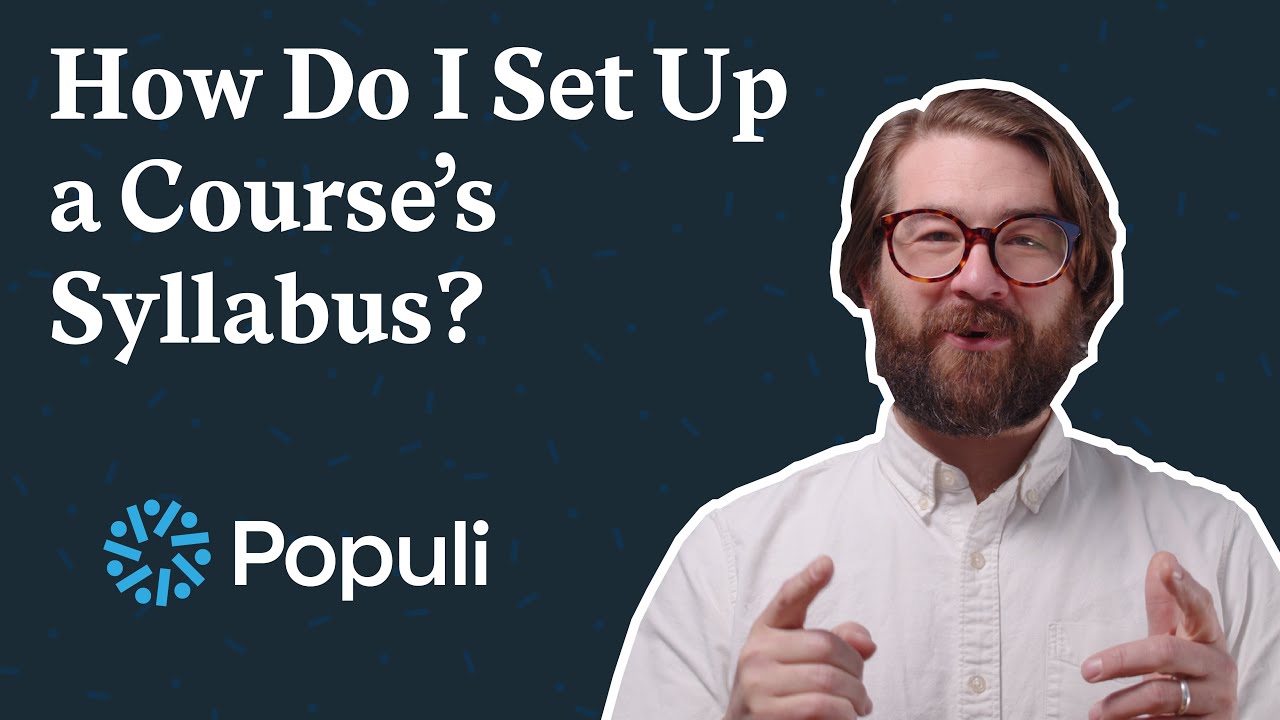 How Do I Set Up a Course's Syllabus?