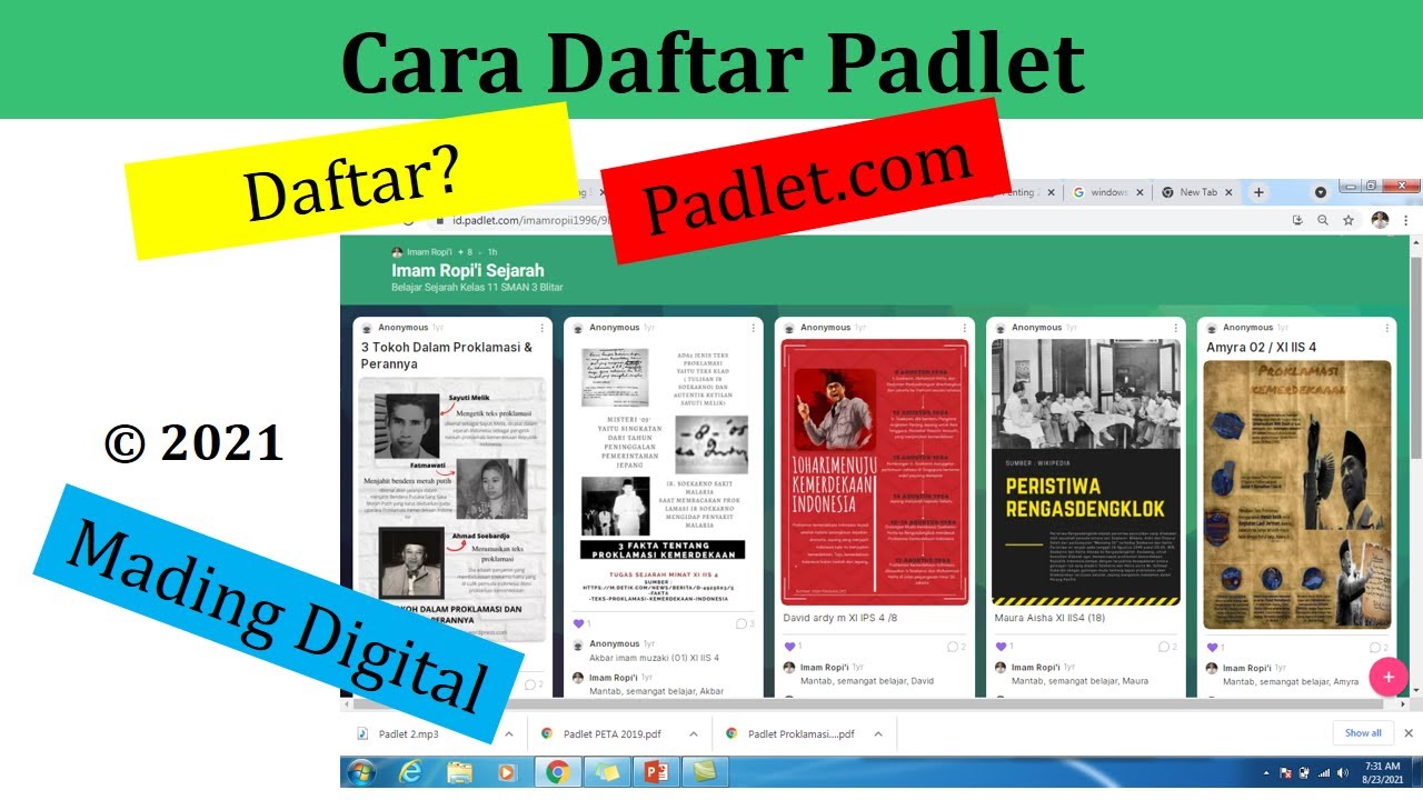 Tutorial Daftar Padlet (padlet.com) Mading Virtual untuk Pembelajaran