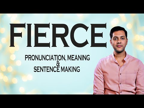 Fierce - Meaning & Pronunciation Word World Audio Video Dictionary