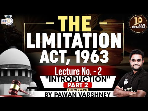 The Indian Limitation Act, 1963: Section 3 Video Lecture - Crash Course for Judiciary Exams