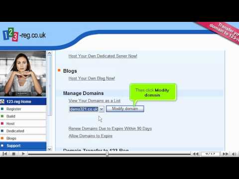 Updating DNS at 123-reg.co.uk