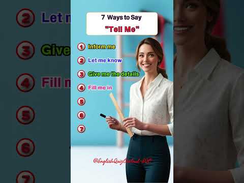 7 Ways to say "Tell Me" | Expand Your Vocabulary #foryou #shorts #learnenglish