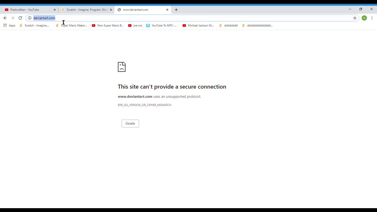 Why won't DeviantArt work?