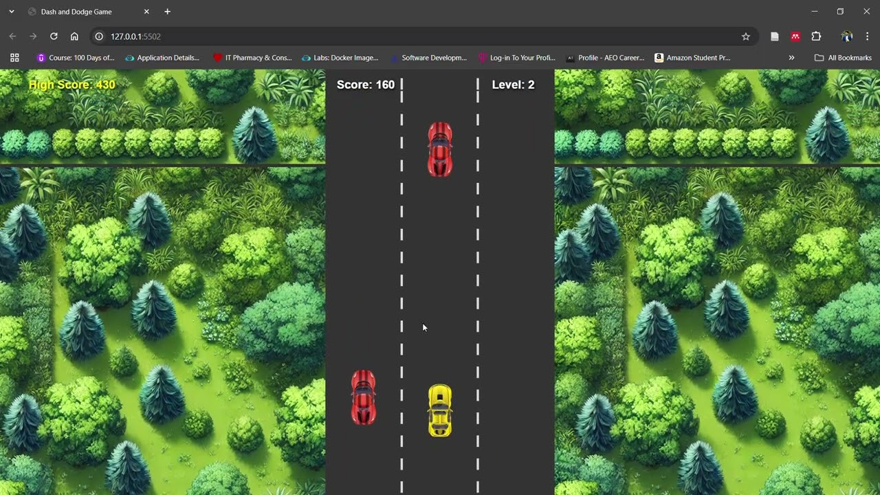 Dash and Dodge Game - DevPost Hackathon - AWS Game Building Challenge