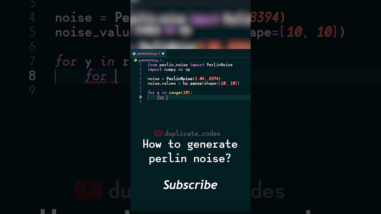 generate perlin noise in python #shorts #python