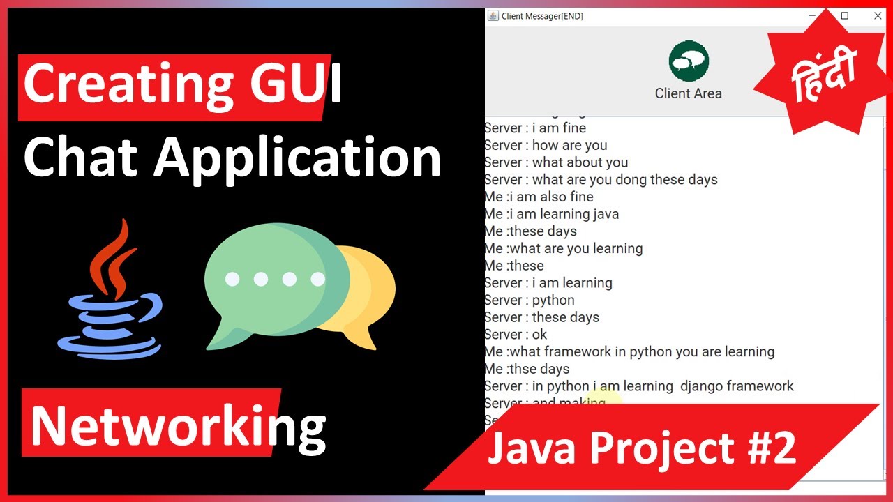 Creating GUI of Chat Application using Java | Java Chat Application | Part #2