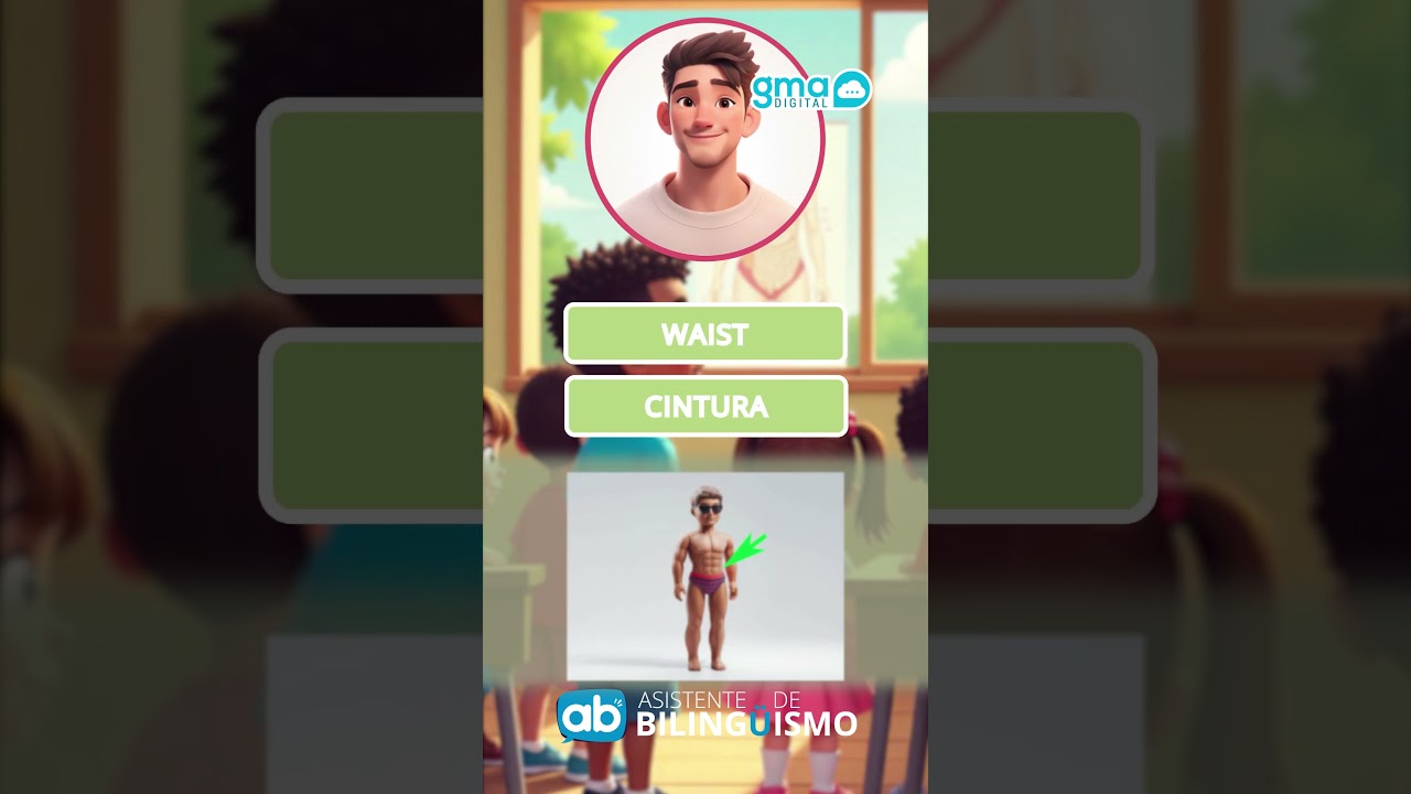 Partes del cuerpo 2💪🦵🖐️#aprenderingles #inglesrapido