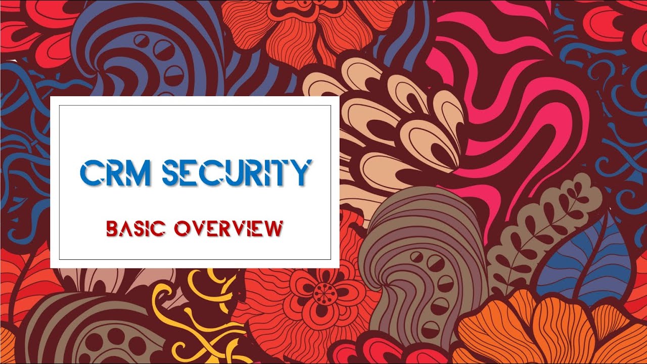 CRM Security Basic Overview (Old Video)