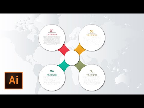 Round infographic design template Adobe Illustrator