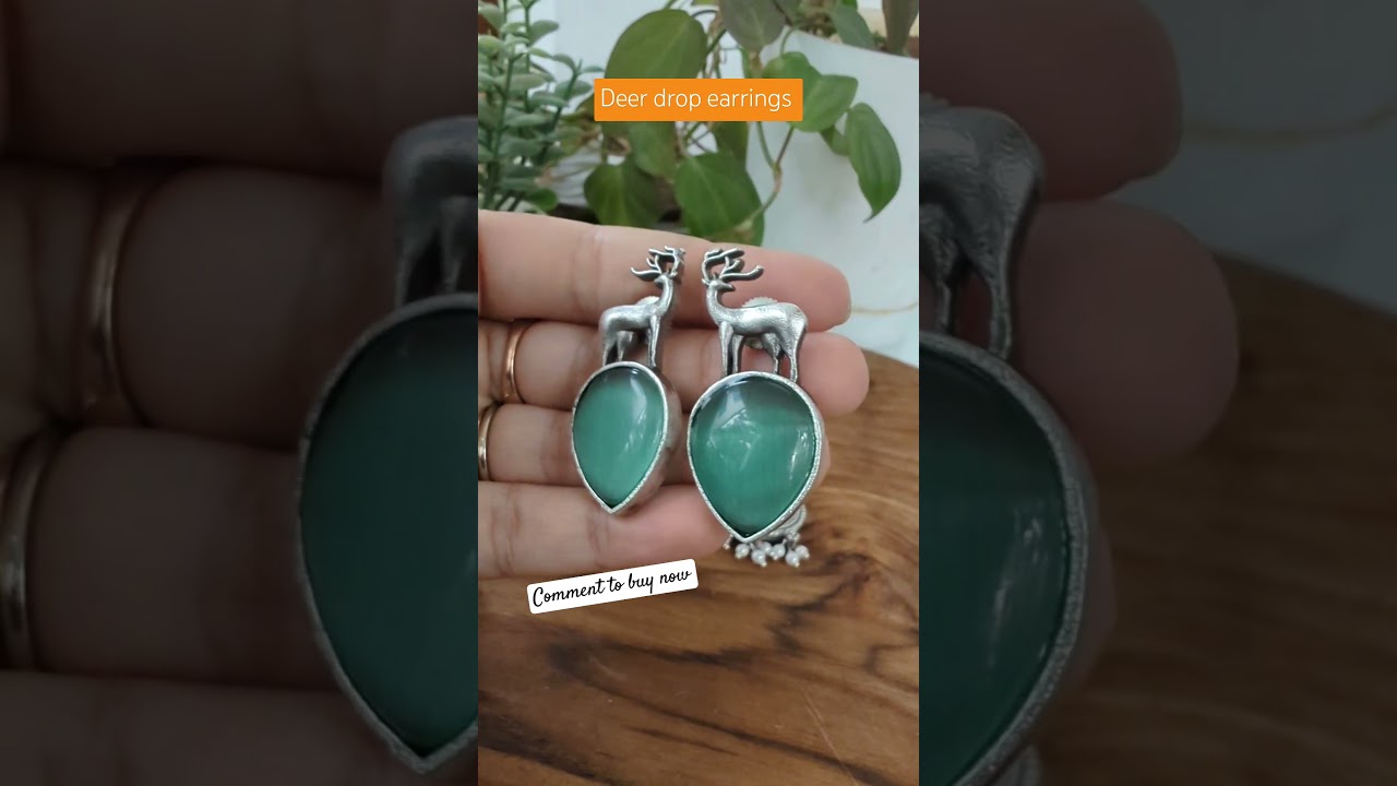 🦌💙 These deer-inspired earrings are pure magic — yay or nay? ✨ #DeerEarrings