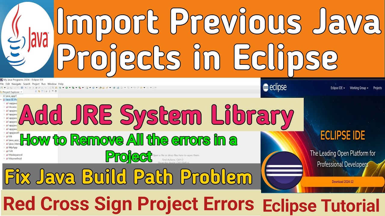 How to Import Java Project in Eclipse | How to Solve Java Build Path Problem in Eclipse | Core Java