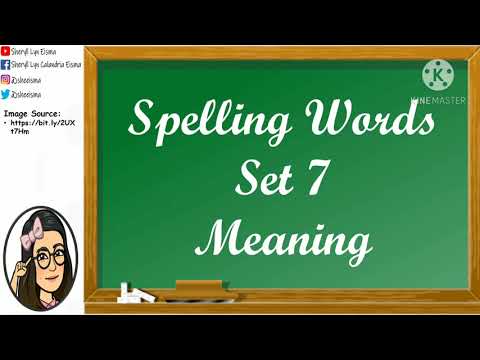 Set 7 Spelling Words (Meaning)