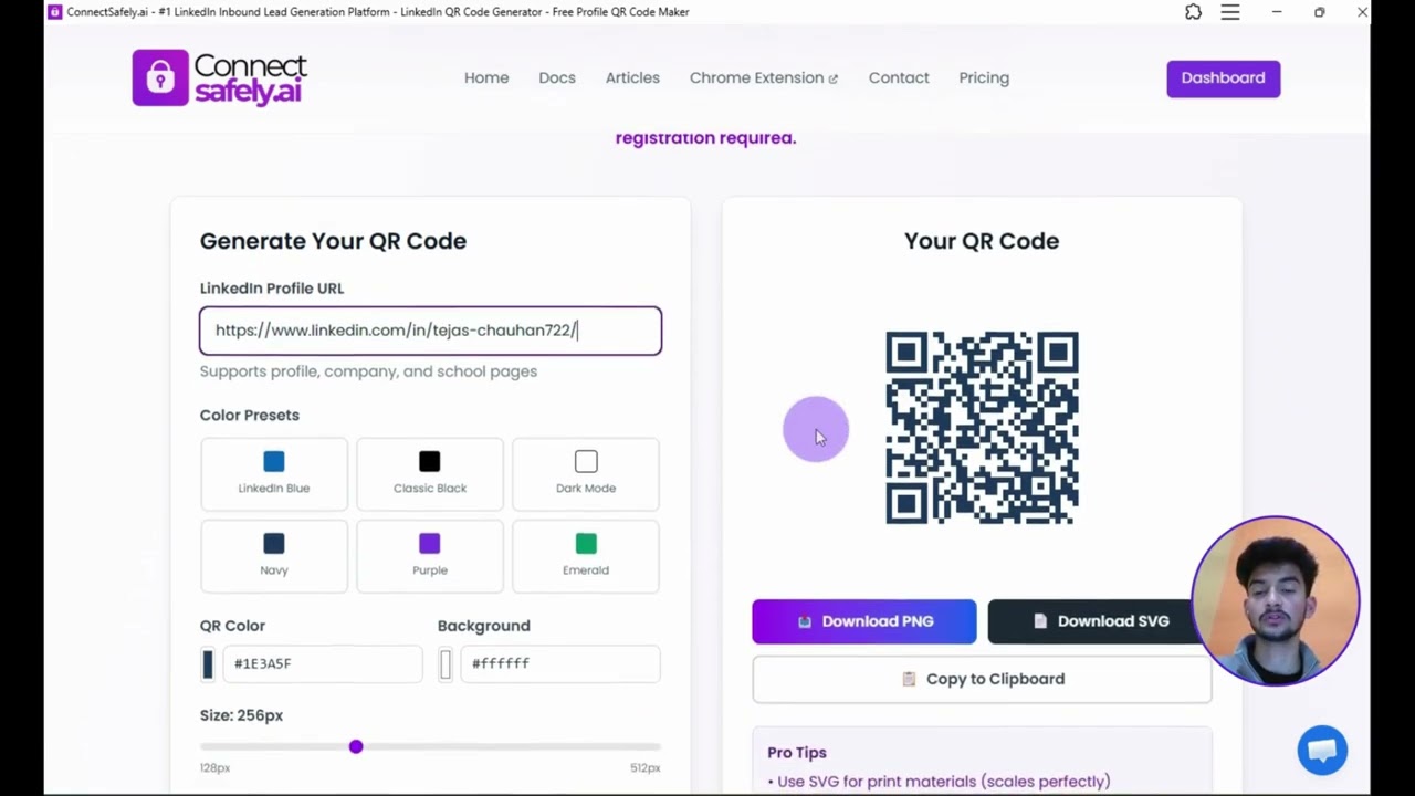 Generate a LinkedIn QR Code in Seconds (Free Tool)