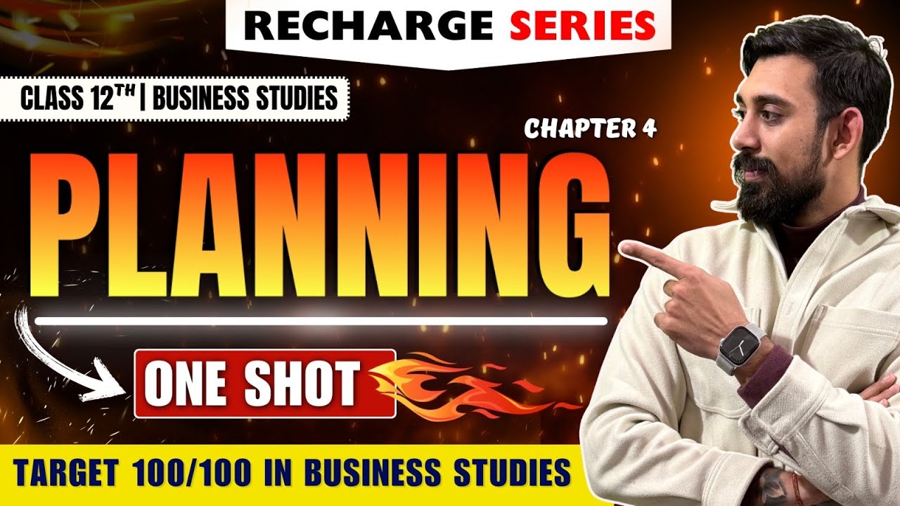 Recharge Chapter 4 | Planning | Class 12 | Business Studies | Boards 2025