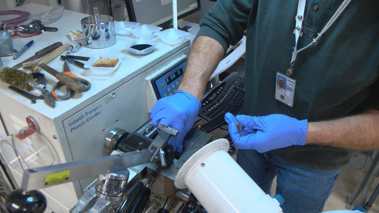 Peoria Ag Lab chemists testing more environmentally friendly material for tires and rubber produc...