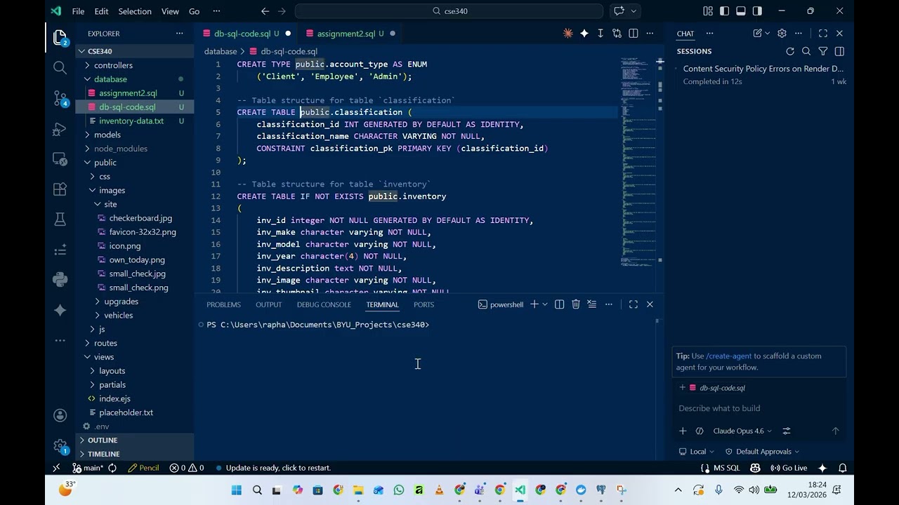 W02 Assignment: Complete Your Database