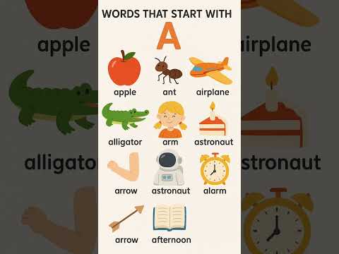 Picture chat of some words that start with A// #educarebskybkumarhellostudents