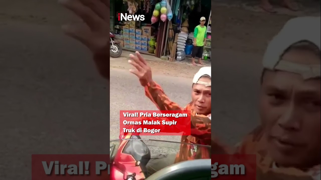 Viral! Pria Berseragam Ormas Malak Supir Truk di Bogor #shorts