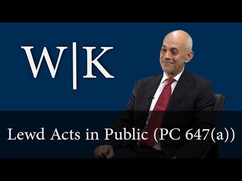 Lewd Acts in Public in California - PC 647(a)