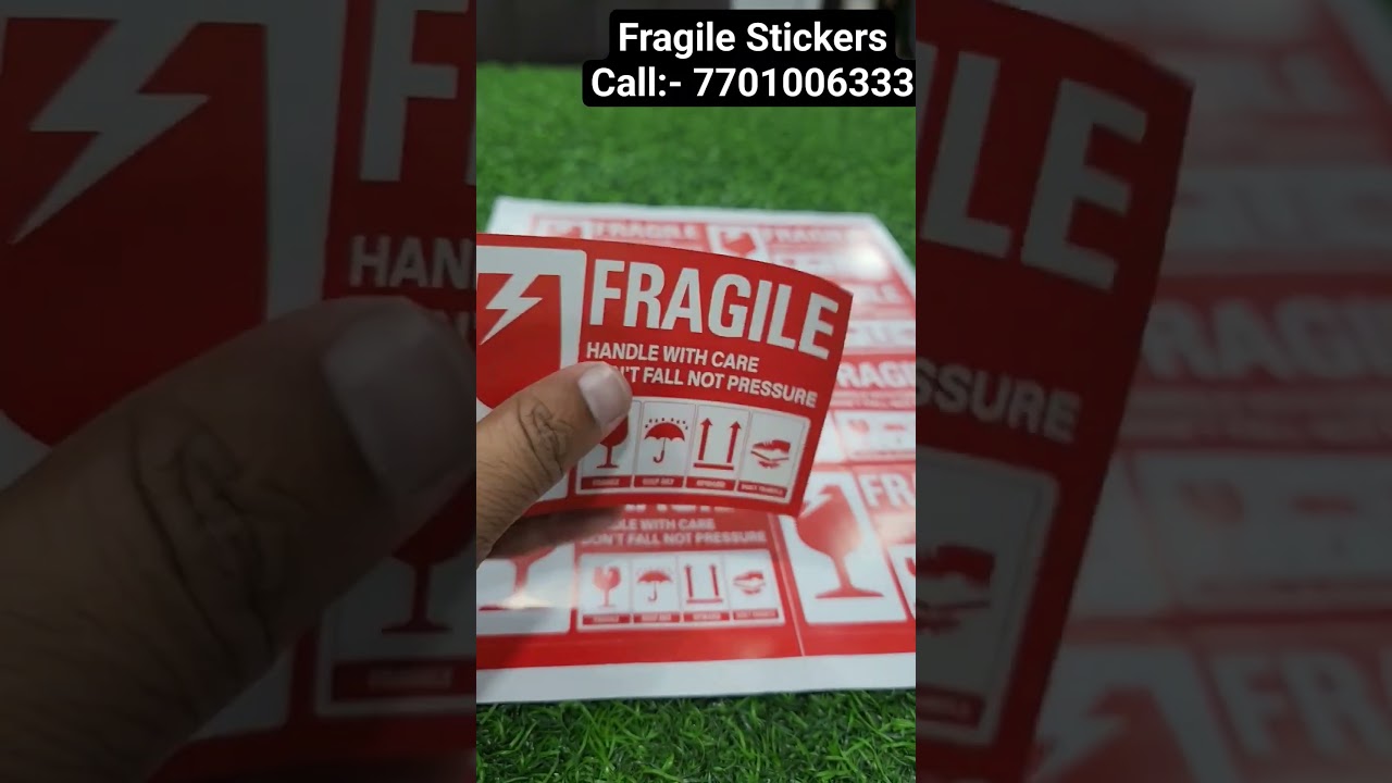 Fragile Stickers Call:- 7701006333 #fragilestickers #fragile #stickers #labelsticker