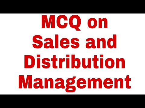 MCQ on Sales and Distribution Management