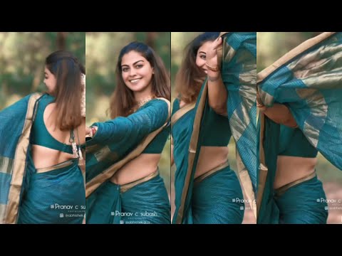 South Indian actress Anusree hot rare navel show in saree | hot boobs show in tight blouse π₯π¦ | hot