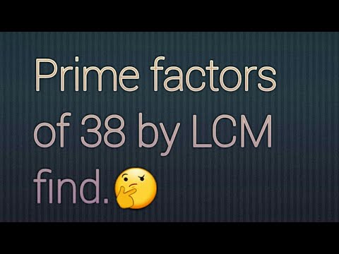 prime factor of 38 by LCM find. 🤔