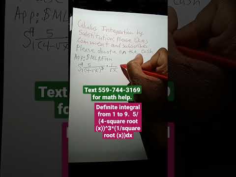 Definite integral from 1 to 9. 5/(4-square root(x))^3 times (1/(square root(x))dx