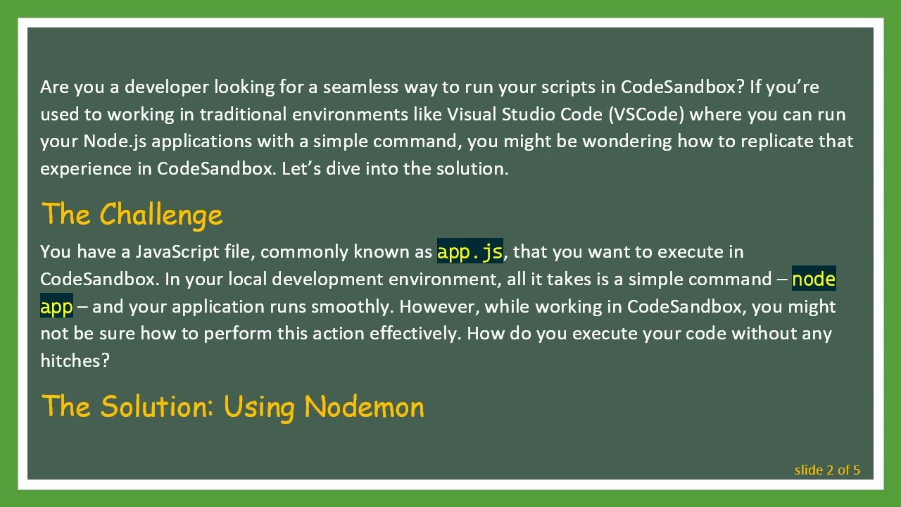 How to Easily Run Your Scripts in CodeSandbox