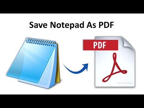 How to Convert Notepad File to PDF