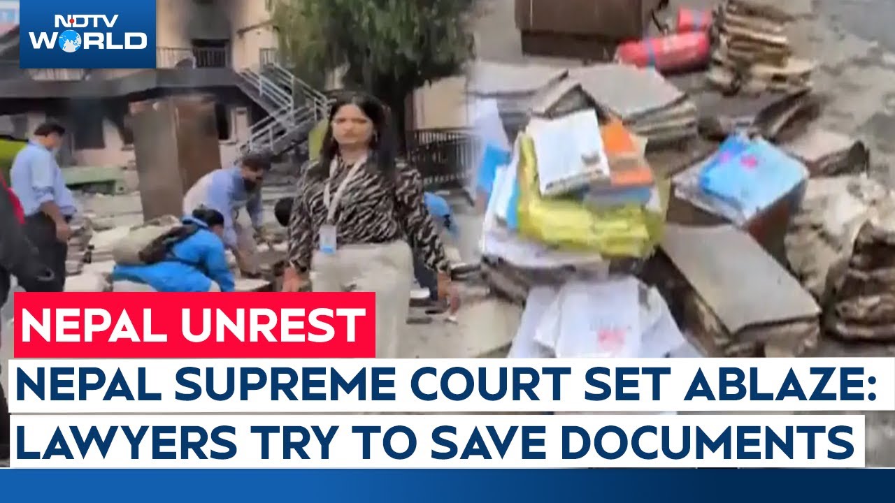 Nepal Protest News | Nepal Supreme Court Set Ablaze: Lawyers Scramble To Save Key Legal Documents