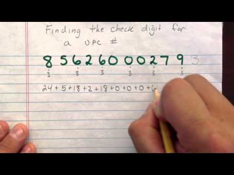 UPC number check digit #2