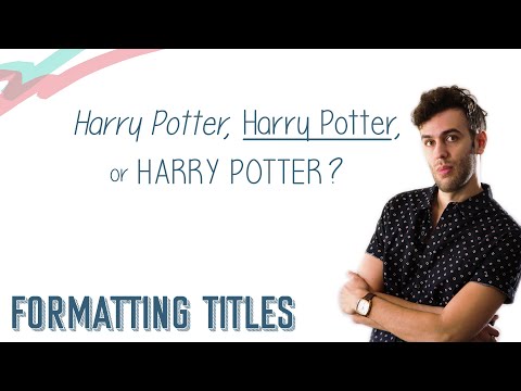 CAPITALIZING & FORMATTING TITLES | English Lesson