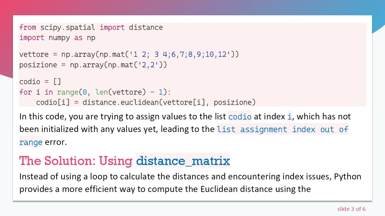 How to Calculate Euclidean Distance in Python Without Errors