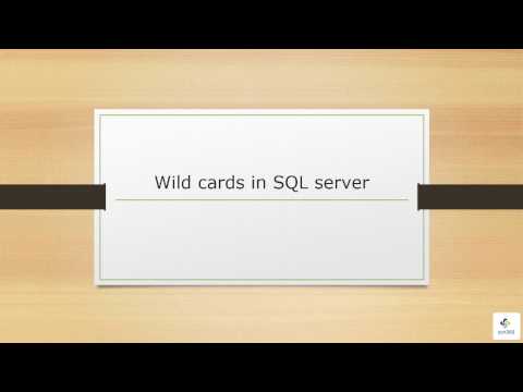 Wild cards in SQL server - part 15