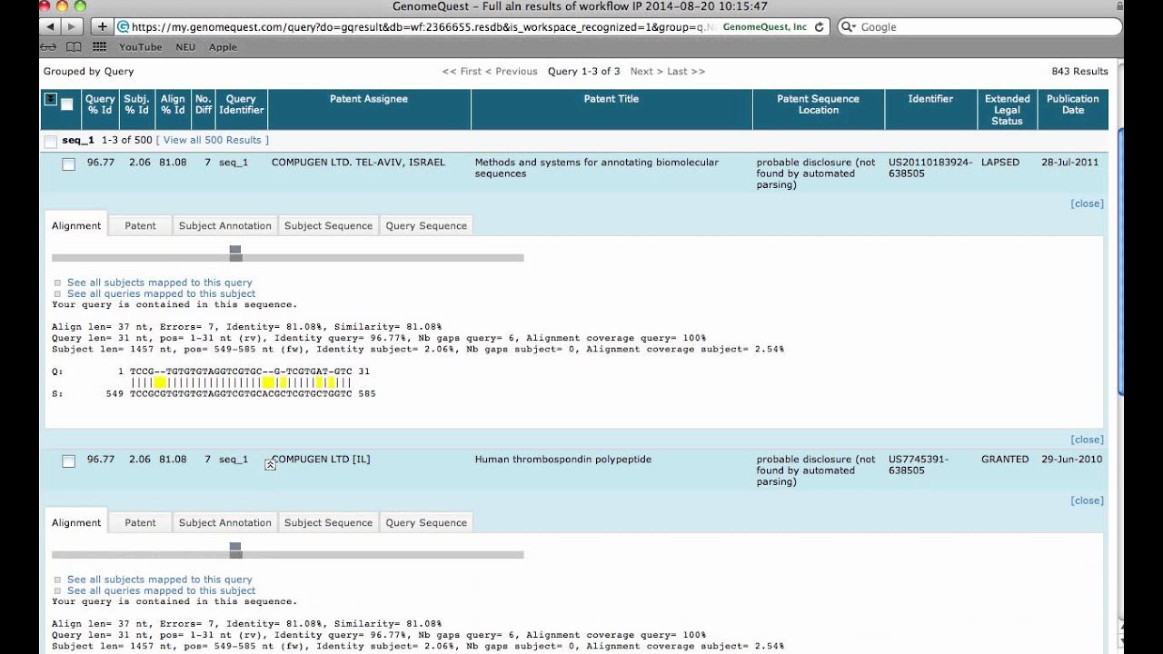 Multiple Sequence Searching