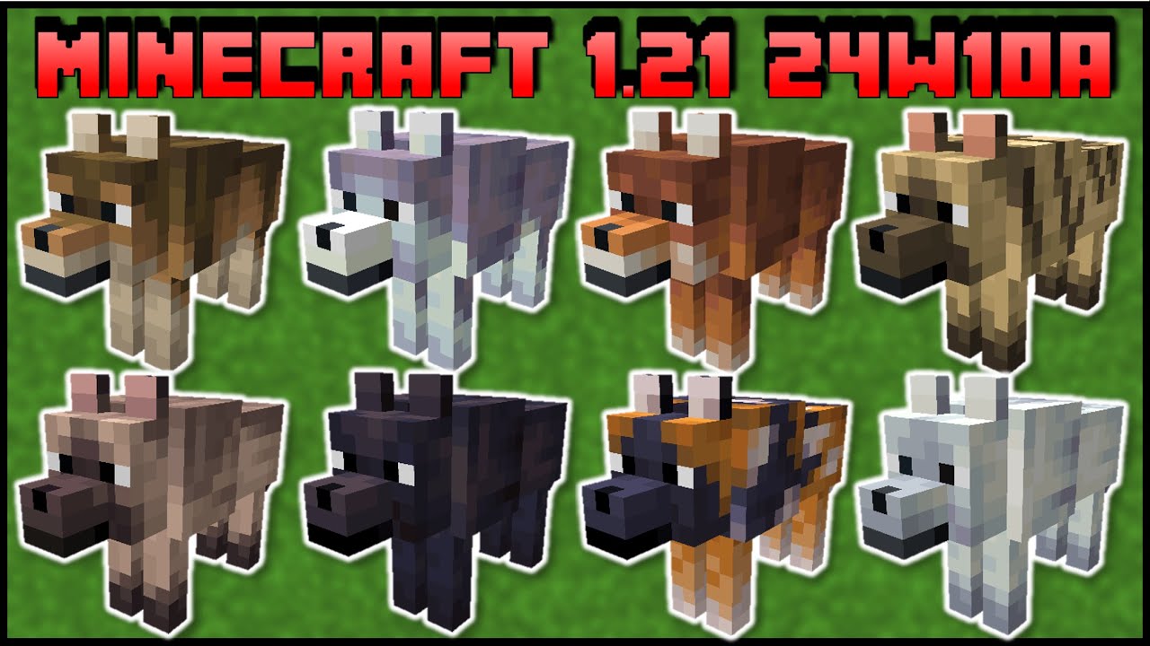 Minecraft 1.21 - Snapshot 24w10a - 8 New Wolf Variants!