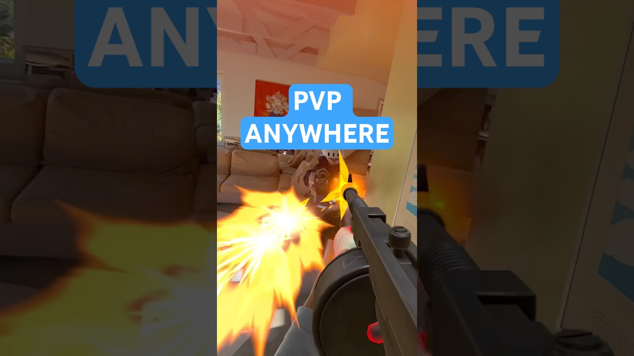 This game makes ANY space a battlefield #vr #spatialops #mixedreality #pvp #shooter #gaming #quest3