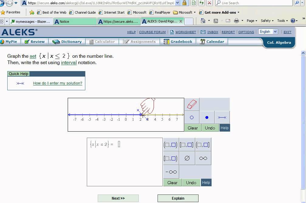 AFG 001 Set builder and interval notation