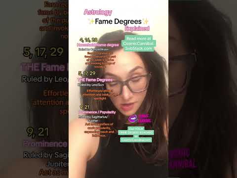 Astrology Fame Degrees EXPLAINED #youtubeshort #ytshorts #astrologychart #famedegrees