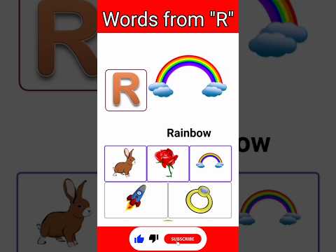 Words start from "R" #education #shorts #gaming #words #abc #abcwords #games #tutorials