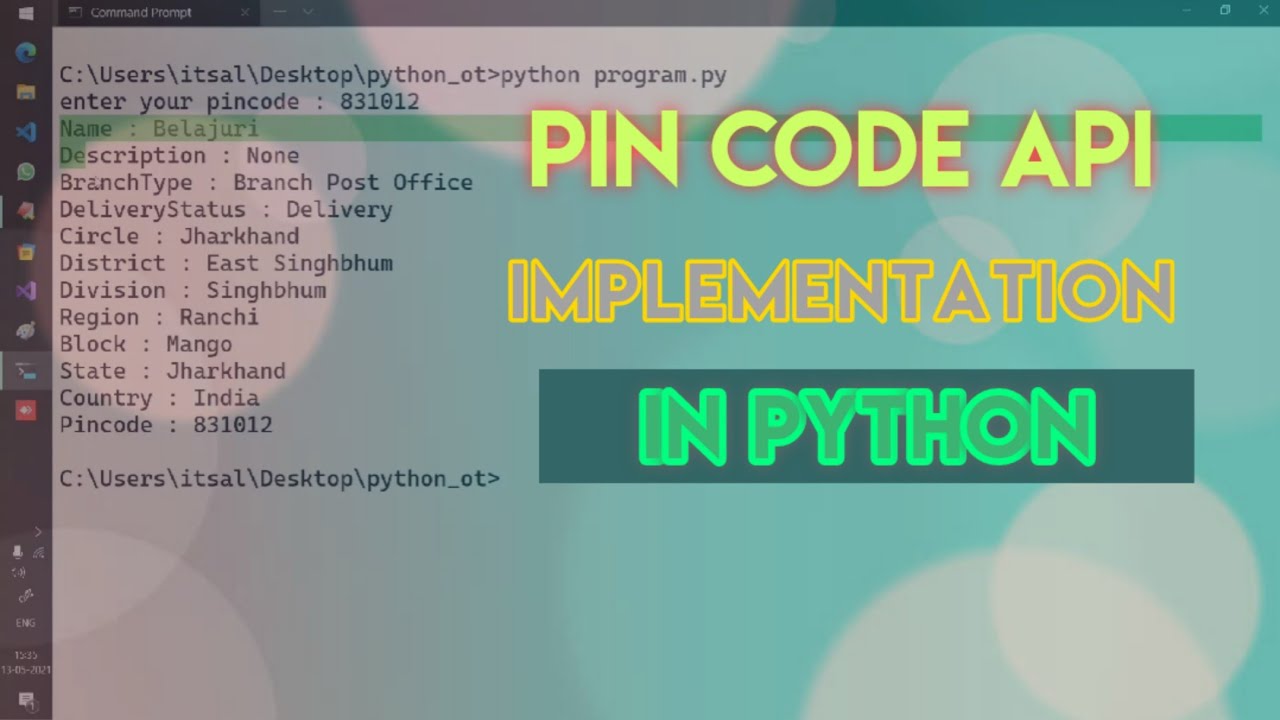 Get City State all information from Pincode | python | zipcode | pincode | implementation