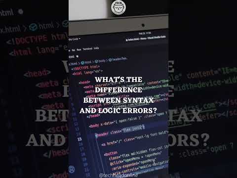 What's the difference between syntax and logic errors?