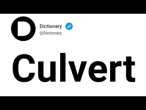Culvert Meaning In English